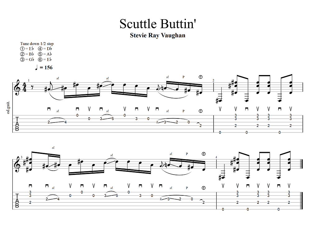 Scuttle Buttin main phrase - Playing Technique - The Cracking the Code ...